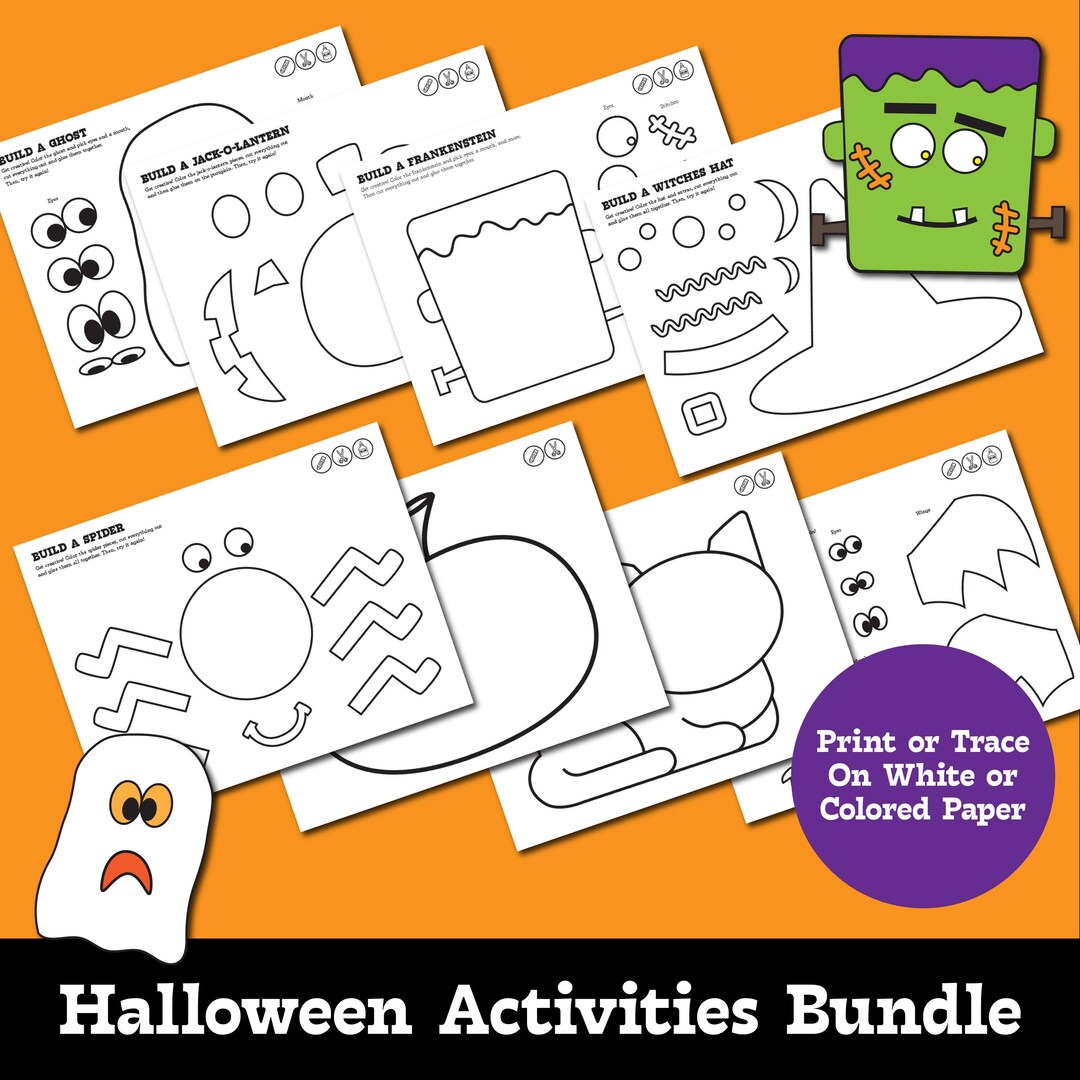 Kids Halloween Activity Bundle, Coloring Pages, Halloween Activities ...