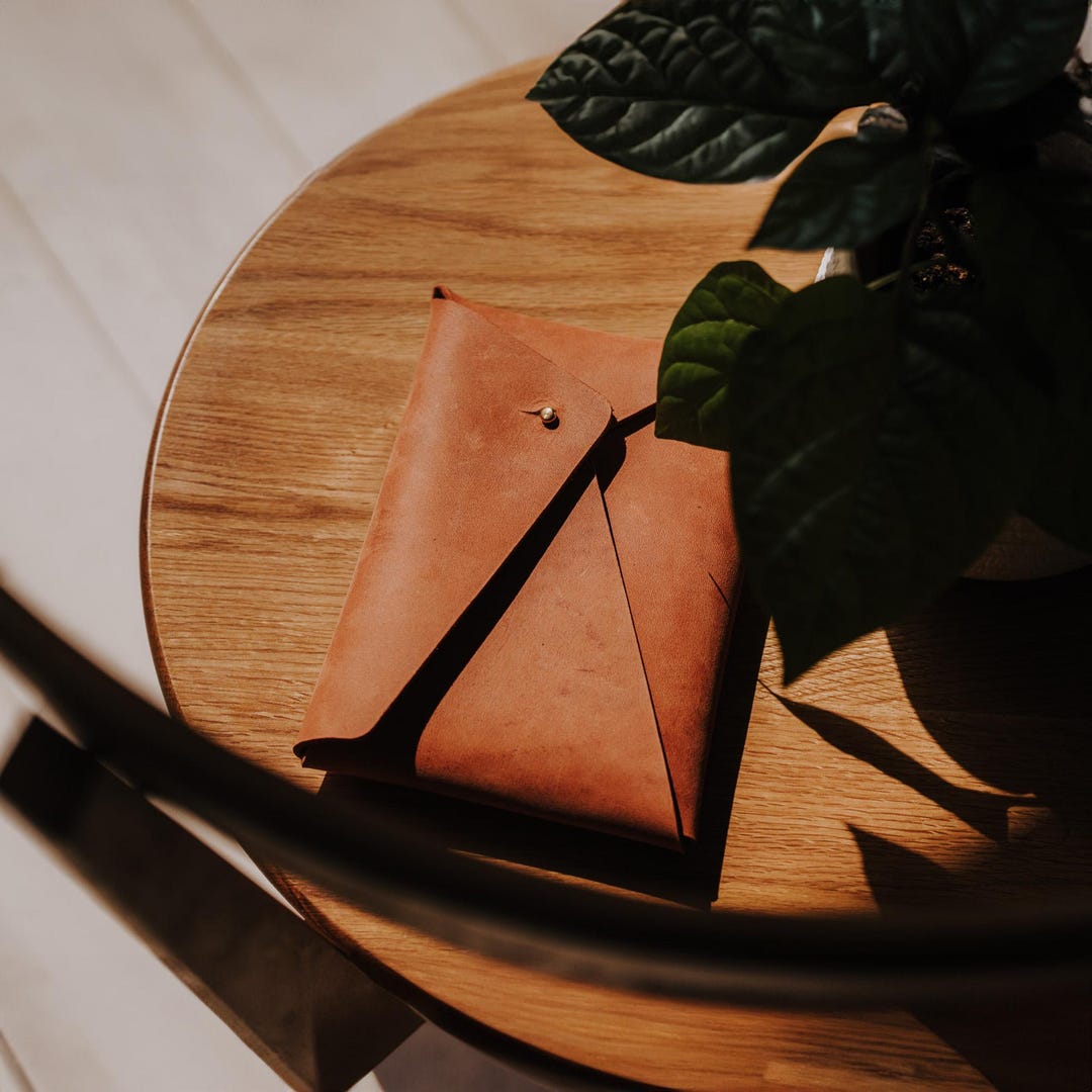 Handmade Leather Photo Envelopes for Prints, Small Leather Pouch for ...