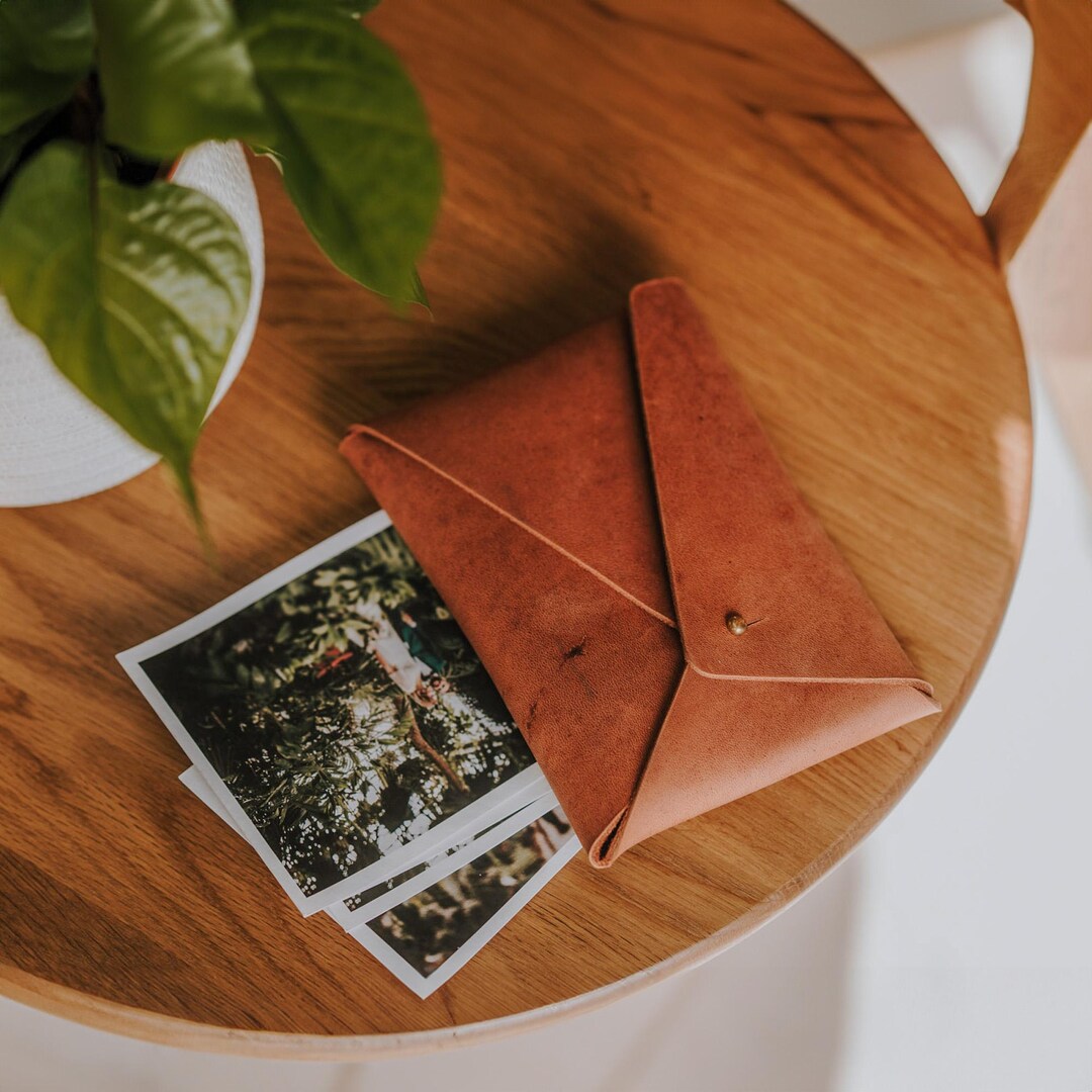 Custom Leather Photo Pouches for 5x7 and 4x6 Prints, Ideal for Leather ...