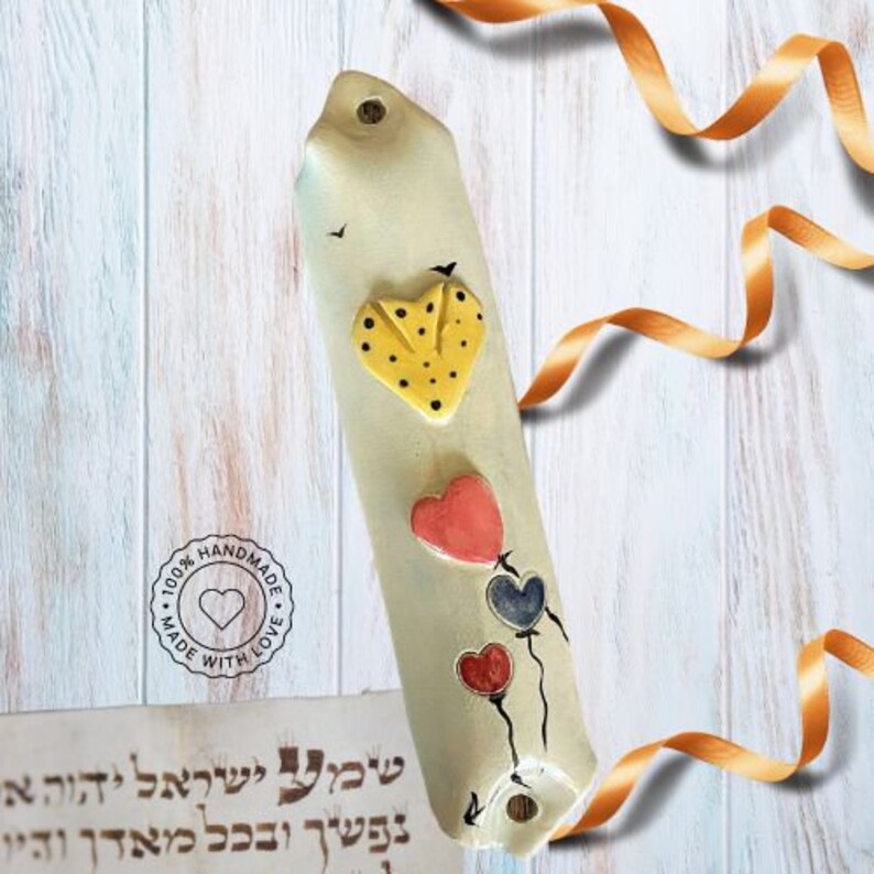 Israeli Ceramic Art, Handmade Gife, Handmade Ceramic Mezuzah Case ...