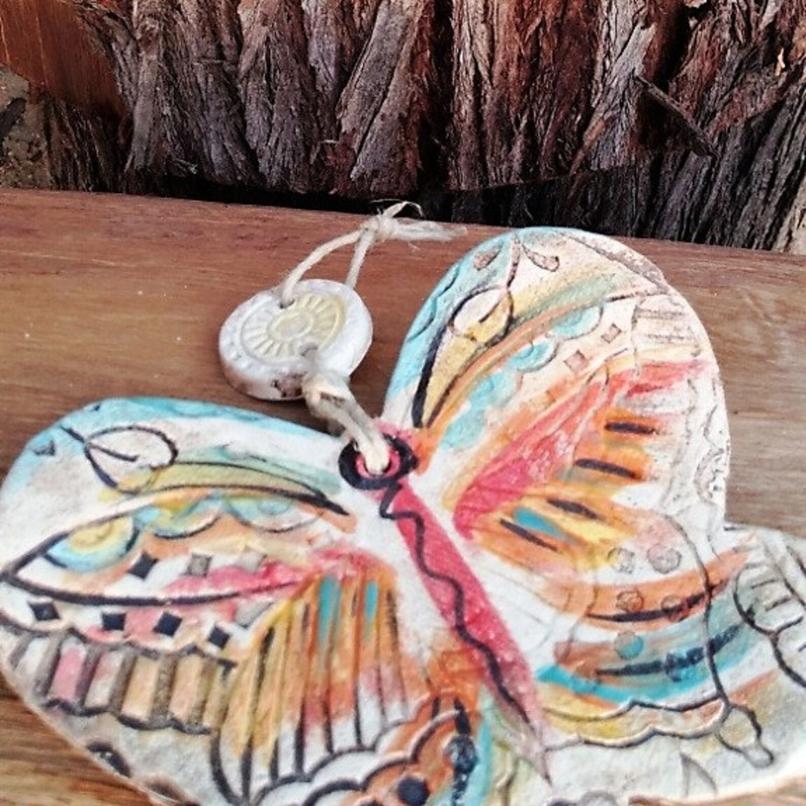 Ceramic Butterfly Wall Decor Handmade Butterfly Ornament - Etsy