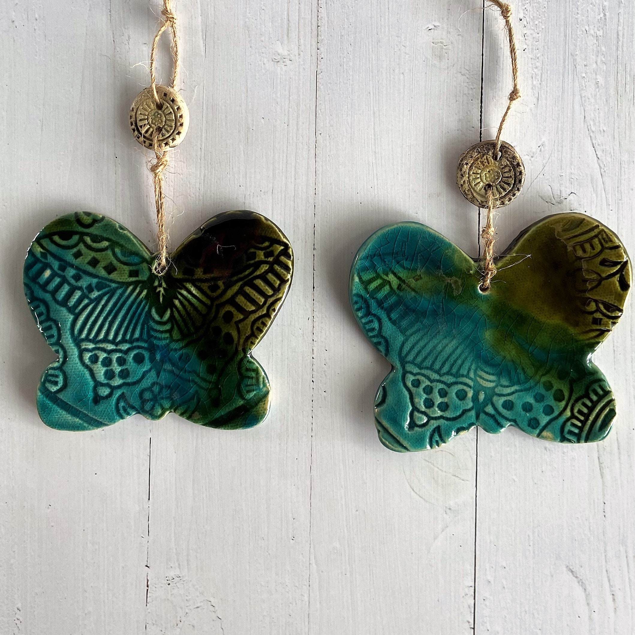 Ceramic Butterfly Wall Decor Handmade Butterfly Ornament - Etsy