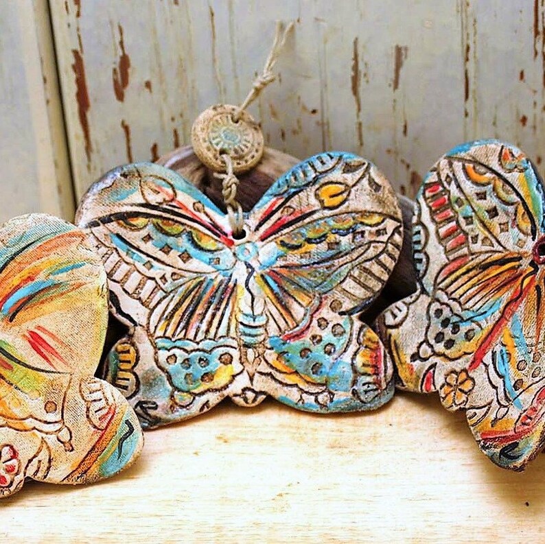 Ceramic Butterfly Wall Decor Handmade Butterfly Ornament - Etsy