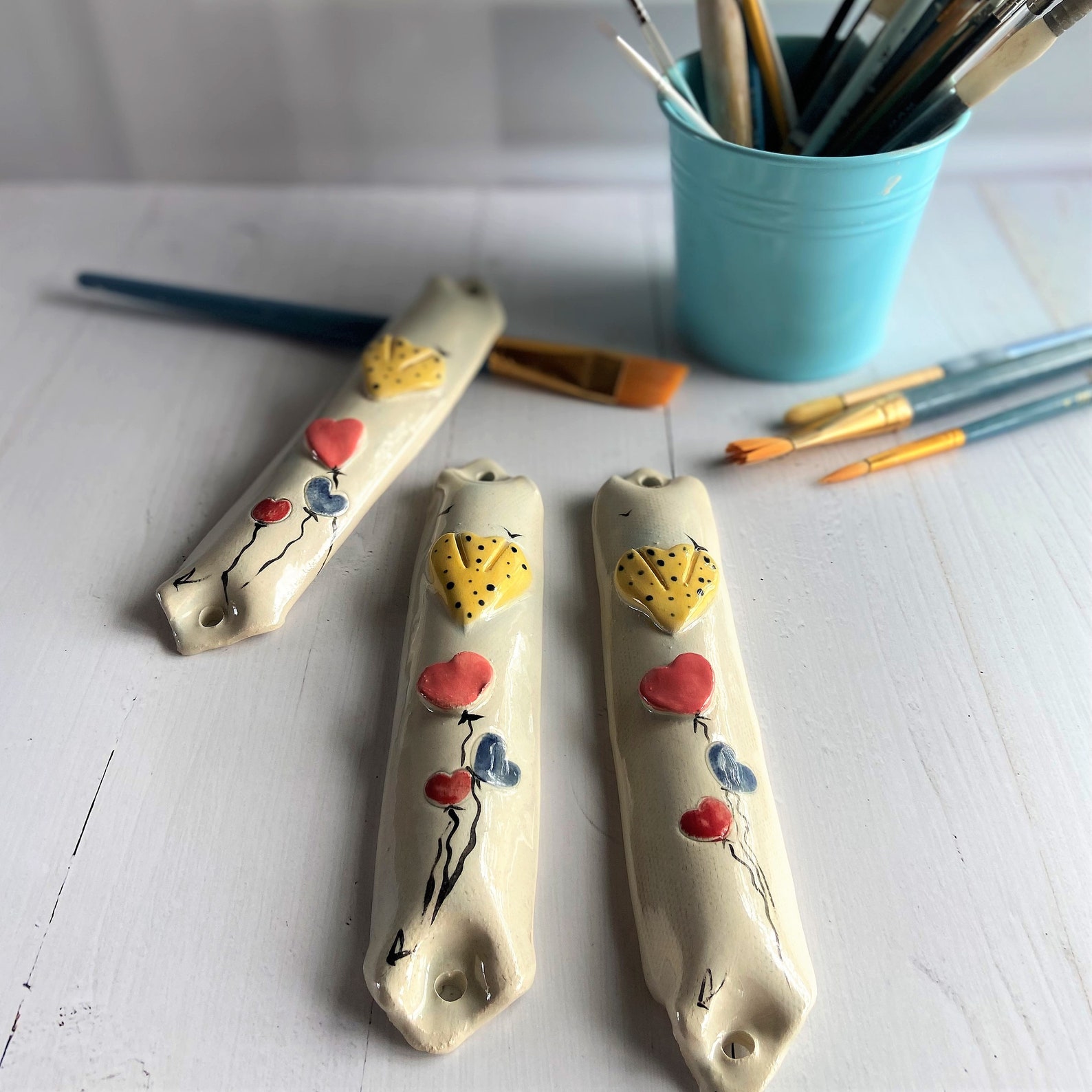 Israeli Ceramic Art, Handmade Gife, Handmade Ceramic Mezuzah Case ...