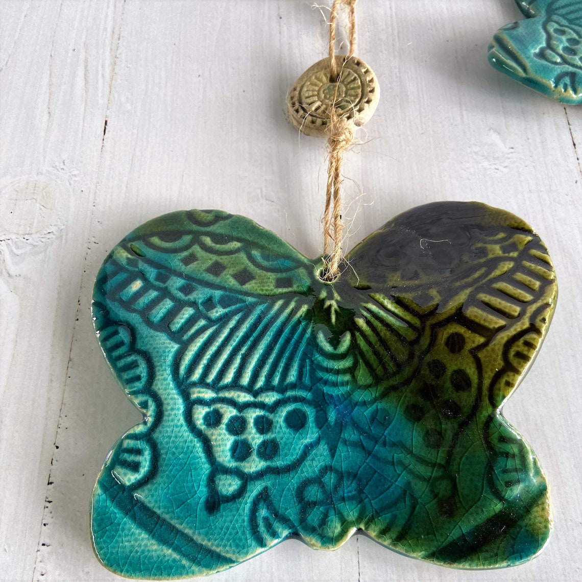 Ceramic Butterfly Wall Decor Handmade Butterfly Ornament - Etsy