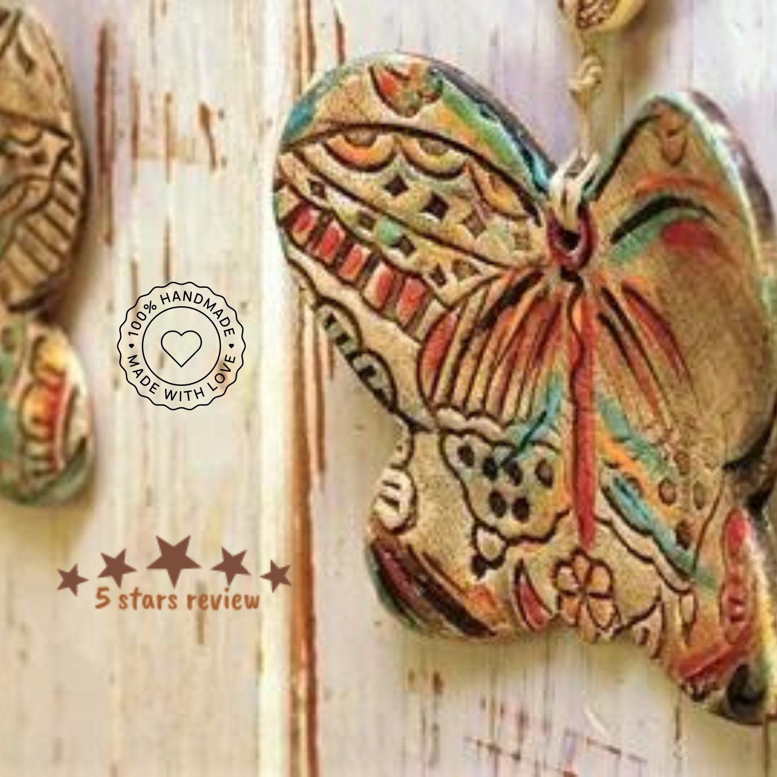 Ceramic Butterfly Wall Decor Handmade Butterfly Ornament - Etsy