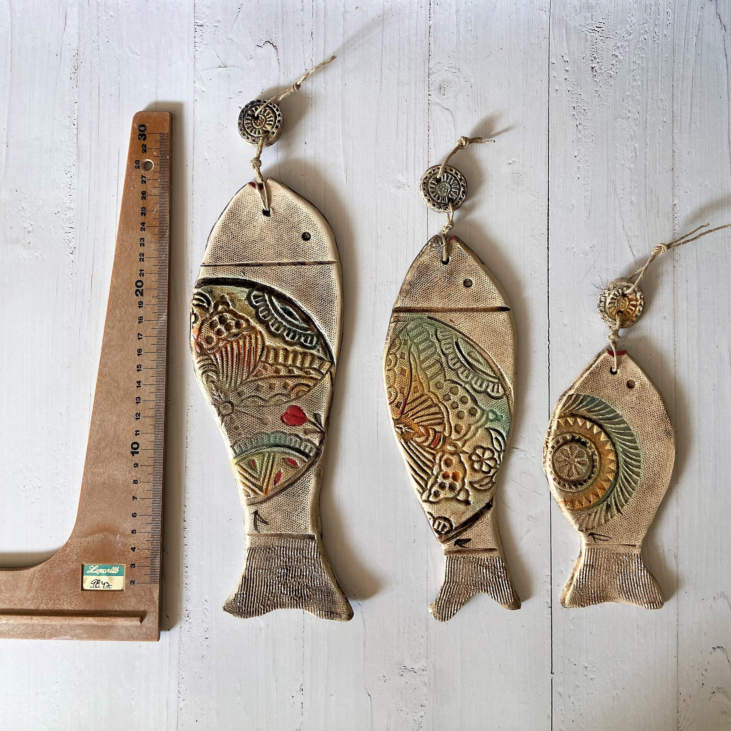 Handmade Ceramic Fish, , Ceramic Fish Sculpture, Fish Wall Hanging ...