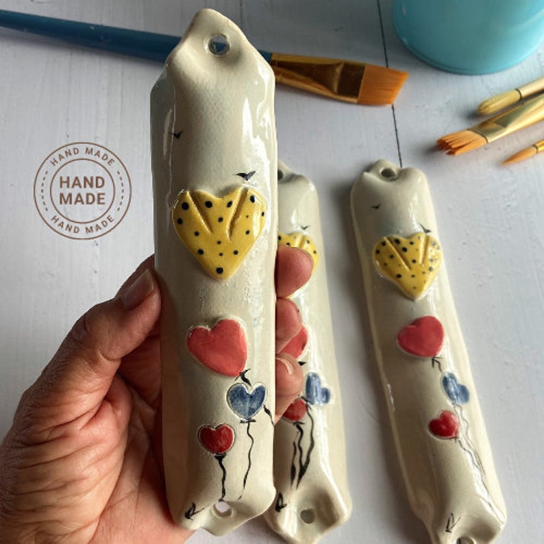 Israeli Ceramic Art, Handmade Gife, Handmade Ceramic Mezuzah Case ...