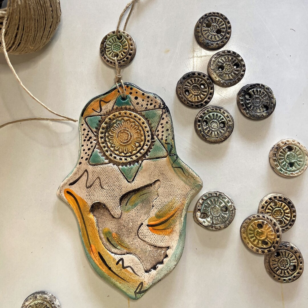 Unique Hanging Wall Décor, Judaica Art, Israel Gifts, Hamsa Wall ...