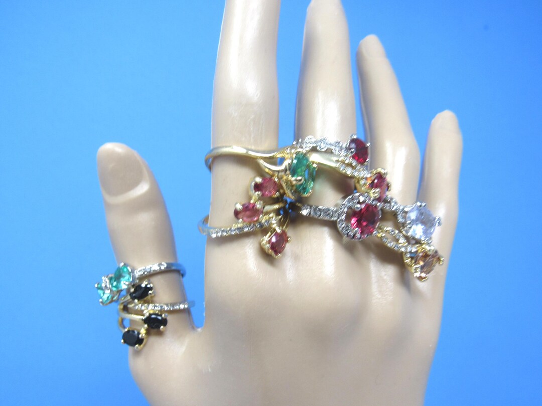 9 RING SET Pretty Rings Size 8/8.5 - Free Shipping - Etsy