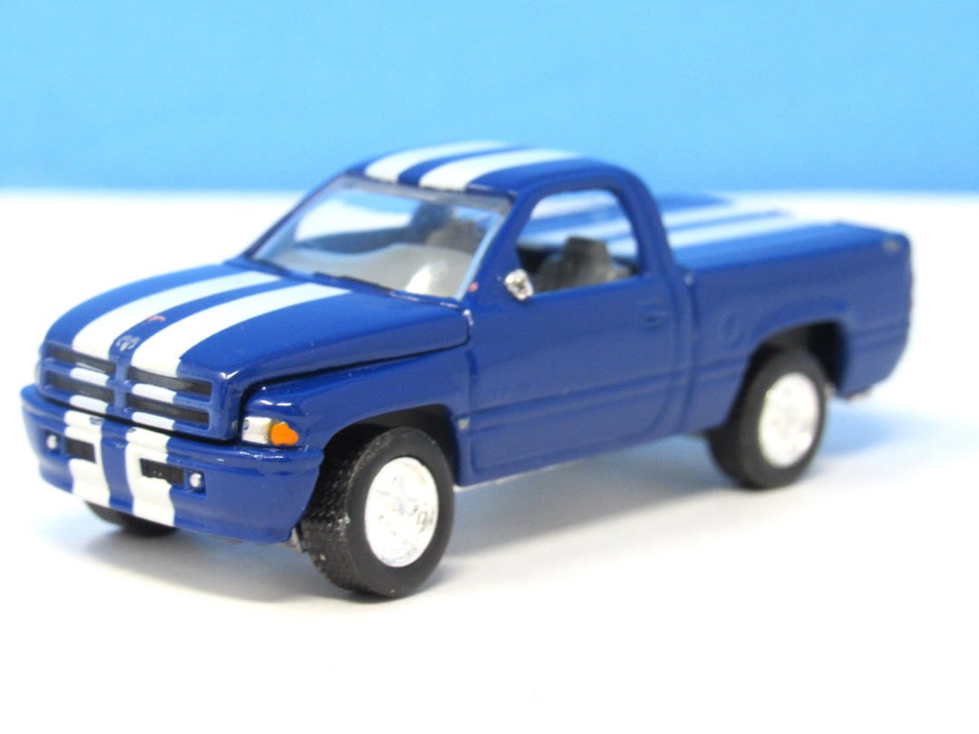 Dodge Ram Blue Pickup Truck With White Stripes Die-cast Metal Toy - Etsy