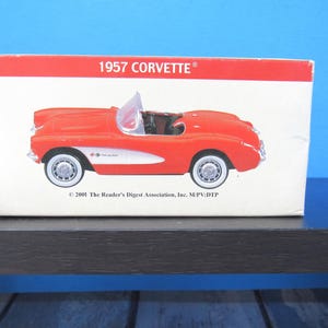 CORVETTE MODEL 1957 Corvette Metal Diecast New in Box Rubber Tires ...