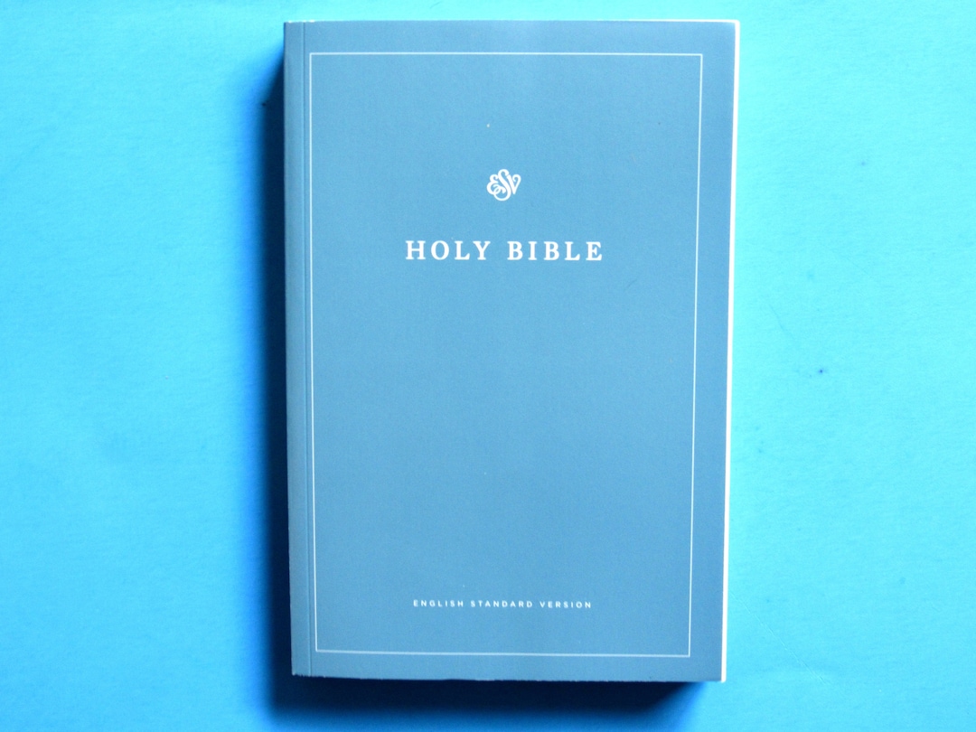 Paperback Holy Bible, Blue English Standard Version - Etsy