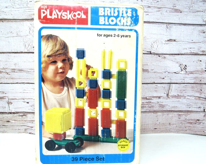 1978 Playskool Vintage Bristle Blocks - Complete 39-piece Set in ...