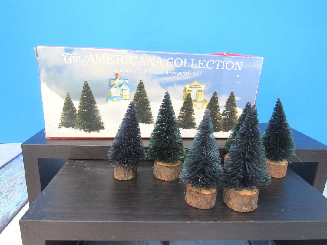 Set of 6 Miniature Trees, Accessory Set the Americana Collection Never ...
