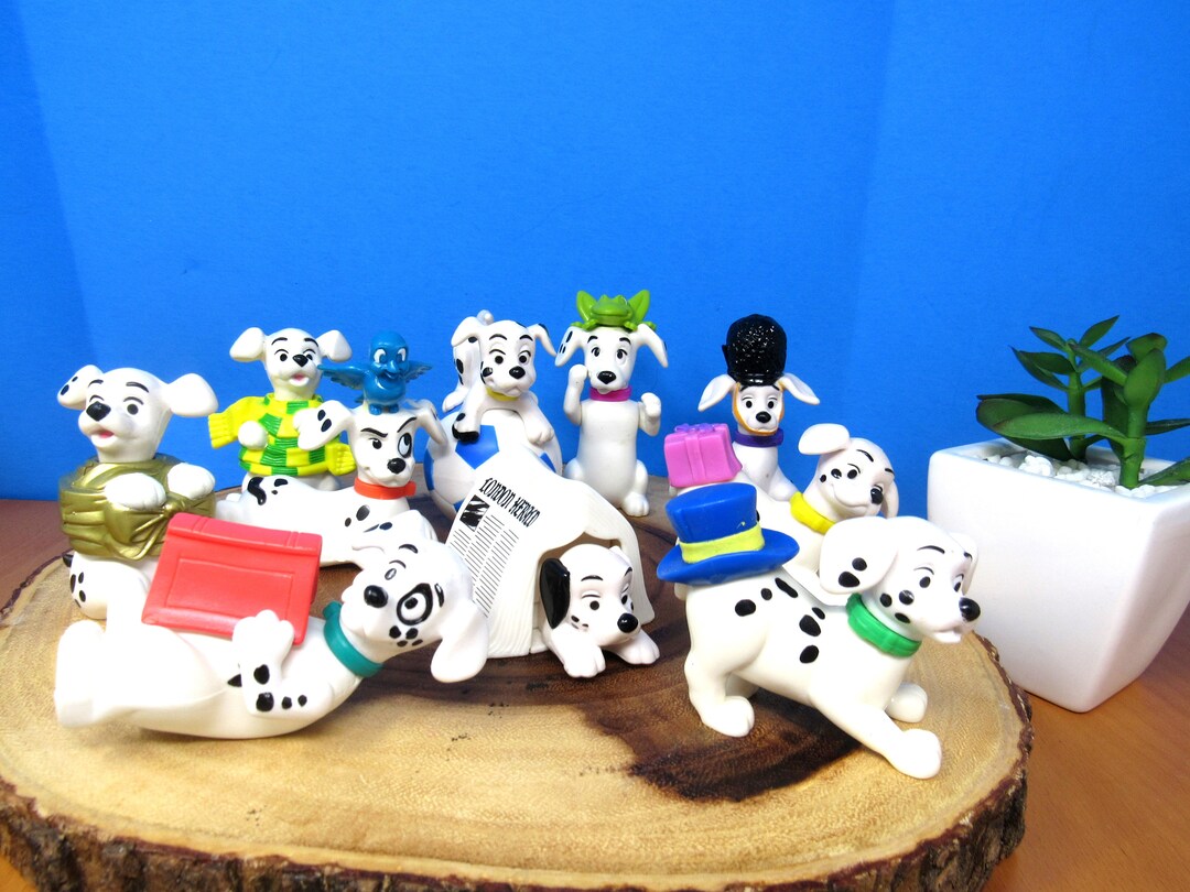 101 Dalmatians Dogs, Set of 10 Vintage Adorable Disney Figurines ships ...