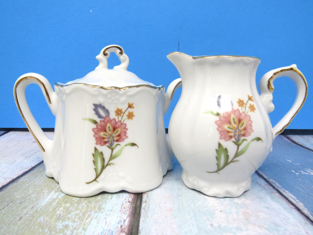 Lovely Cream and Sugar Bowl Set Both Pieces Included, Made by Winrose ...