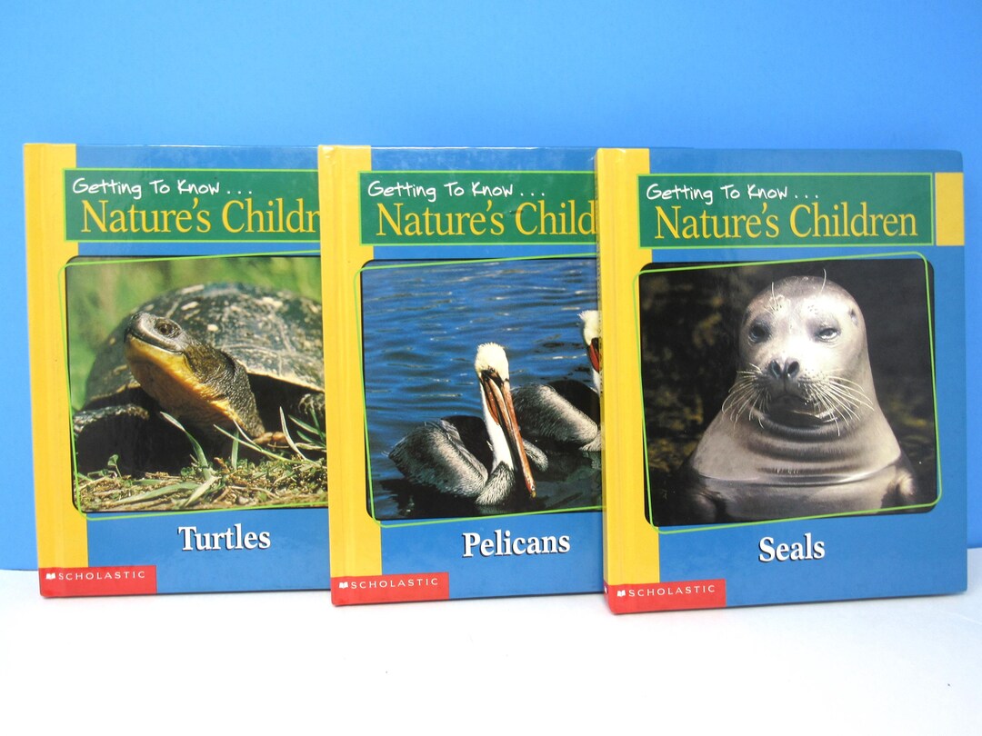 3 Hardcover Book Set "getting to Know... Nature's Children" Seals ...