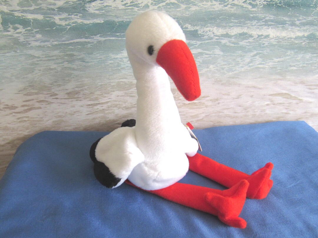 This is Stilts the Stork, a Retired Ty Beanie Baby With the Original ...