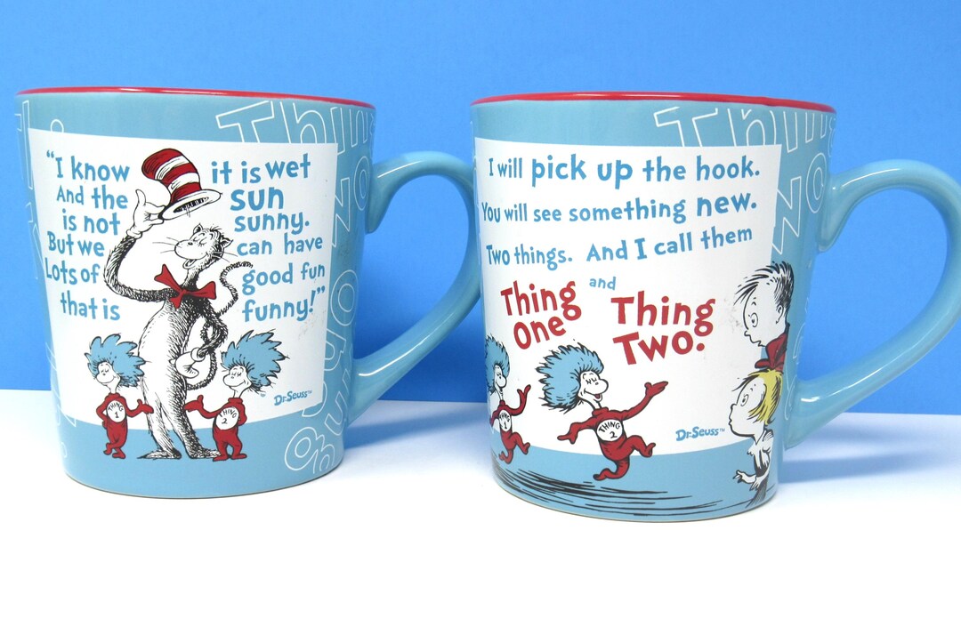Dr. Seuss Cat in the Hat Mugs, Set of Two Mugs Featuring Cat in the Hat ...