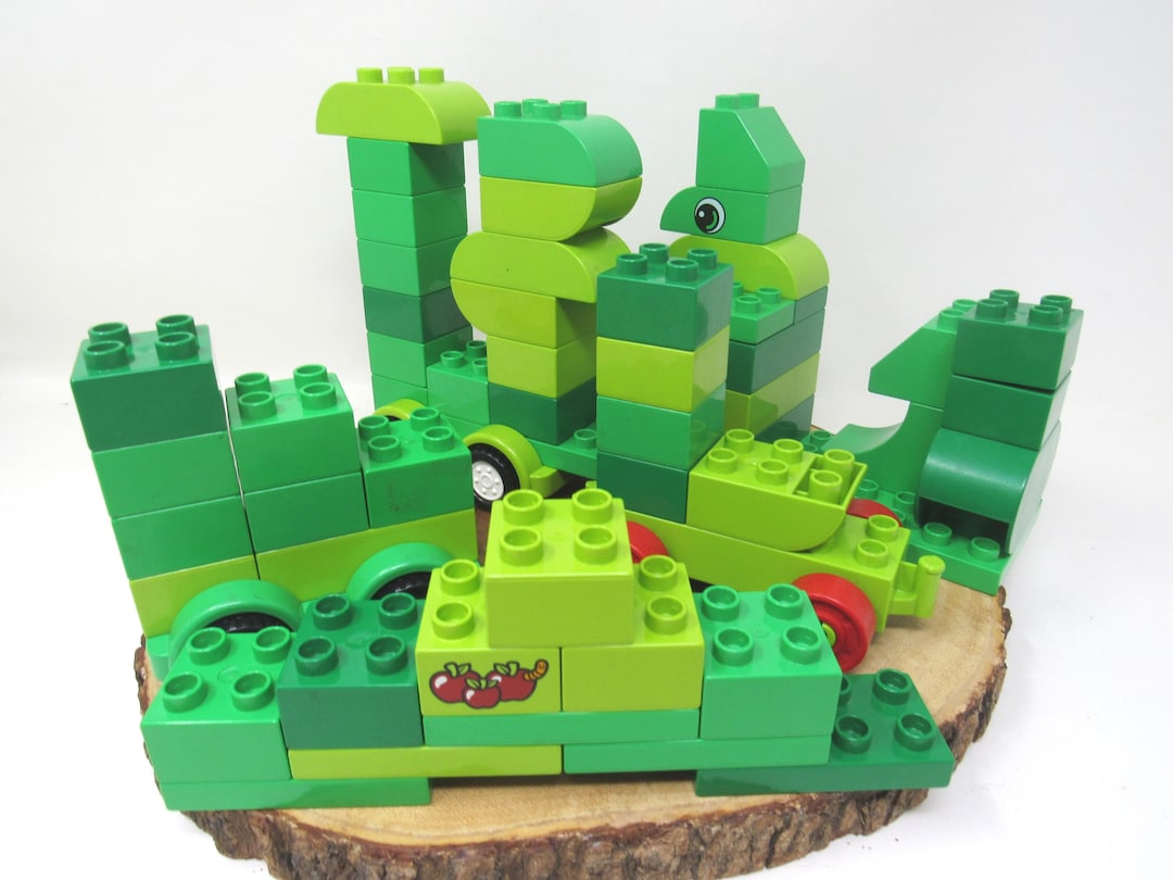 Set of 55 Duplo Lego Green Building Blocks - Etsy