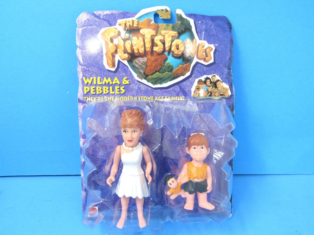 The Flintstones Vintage Figurine Toys wilma and Pebbles New in Box - Etsy