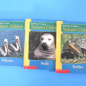 3 Hardcover Book Set "getting to Know... Nature's Children" Seals ...