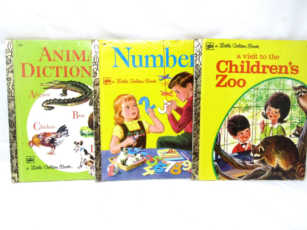 Little Golden Books Set of 3 animal Dictionary - Etsy