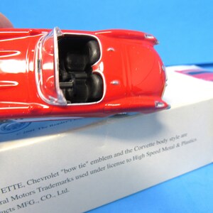 CORVETTE MODEL 1957 Corvette Metal Diecast New in Box Rubber Tires ...