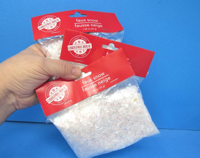 This is a Set of 3 Faux Snow Sprinkle Bags for Holiday Decor free ...