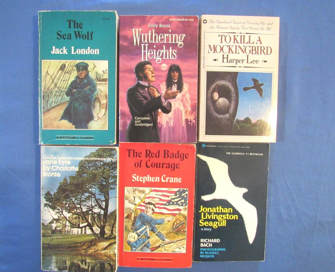 6 Book Set of Vintage Classic Pocket Paperbacks: Jack London, Emily ...
