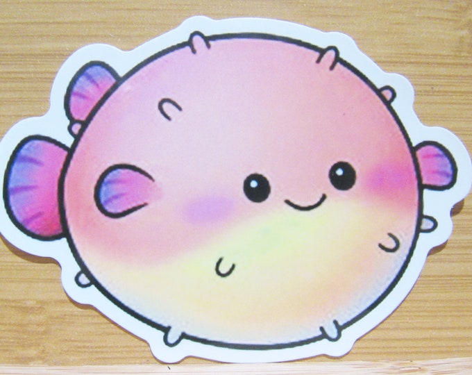 Puffer Fish Sticker Decal for Your Water Bottle, Laptop, Etc. Free ...