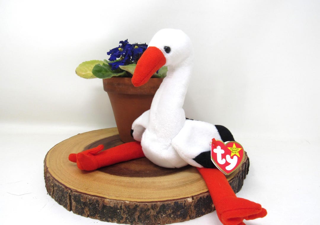 Ty Beanie Baby Stilts the Stork, Vintage Retired Ty Beanie Baby in ...
