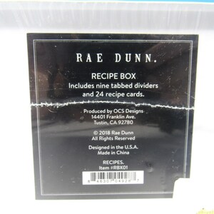 Recipe Storage Tin, Rae Dunn Black and White With 9 Dividers and 24 ...