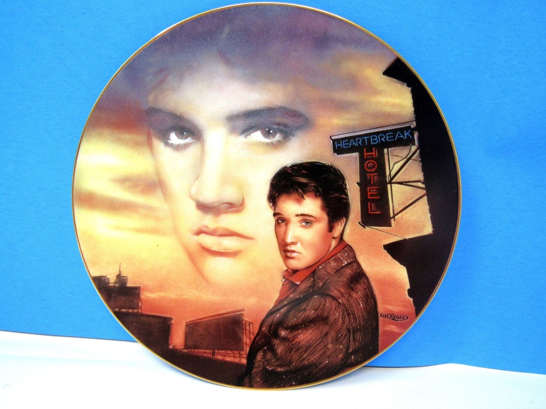 ELVIS FANS: 1992 Vintage Elvis Presley Plate heartbreak Hotel Delphi ...