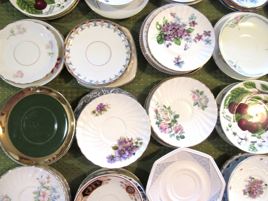 10pc Vintage Tea Saucers Lovely Set of 10 Plates Chosen for You - Etsy