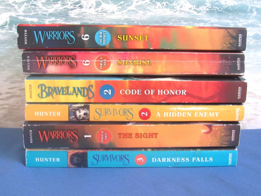 6pc Book Set by Erin Hunter Warriors, Survivors, Bravelands Series free ...