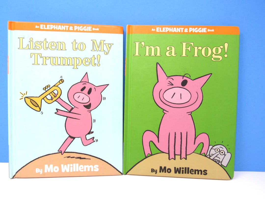 Mo Willems Book Set, 2 Hardcover Elephant and Piggie Hardcover Books- I ...