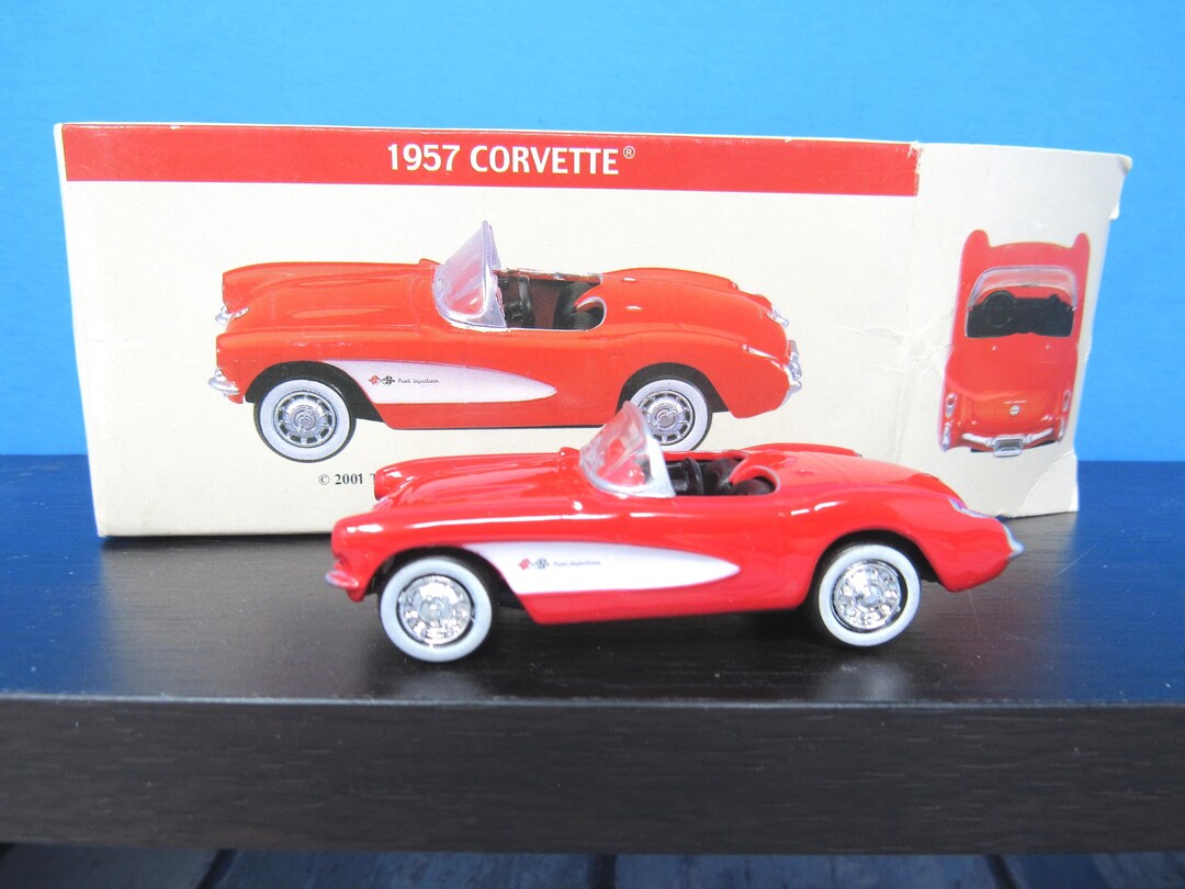 CORVETTE MODEL 1957 Corvette Metal Diecast New in Box Rubber Tires ...