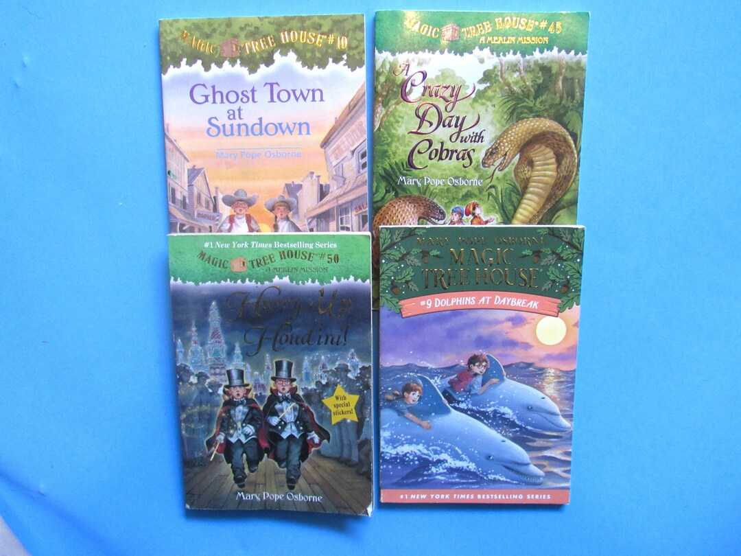 FOUR BOOK SET: Magic Tree House Series by Mary Pope Osborne dolphins at ...