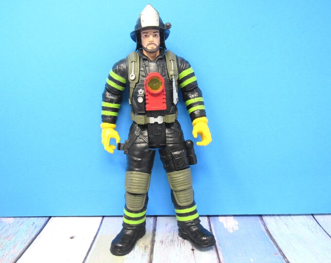Fireman Toy Figure - One Foot Tall in Full Uniform and Helmet - Etsy