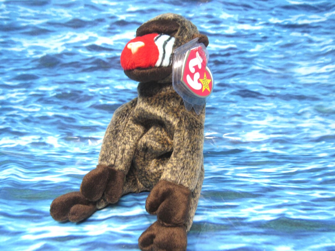 Ty Beanie Baby Cheeks the Baboon, Vintage Retired Ty Beanie Baby in ...