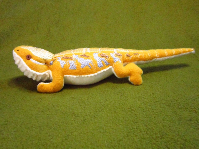 Citrus Very detailed Stuffed Bearded Dragon softy low | Etsy