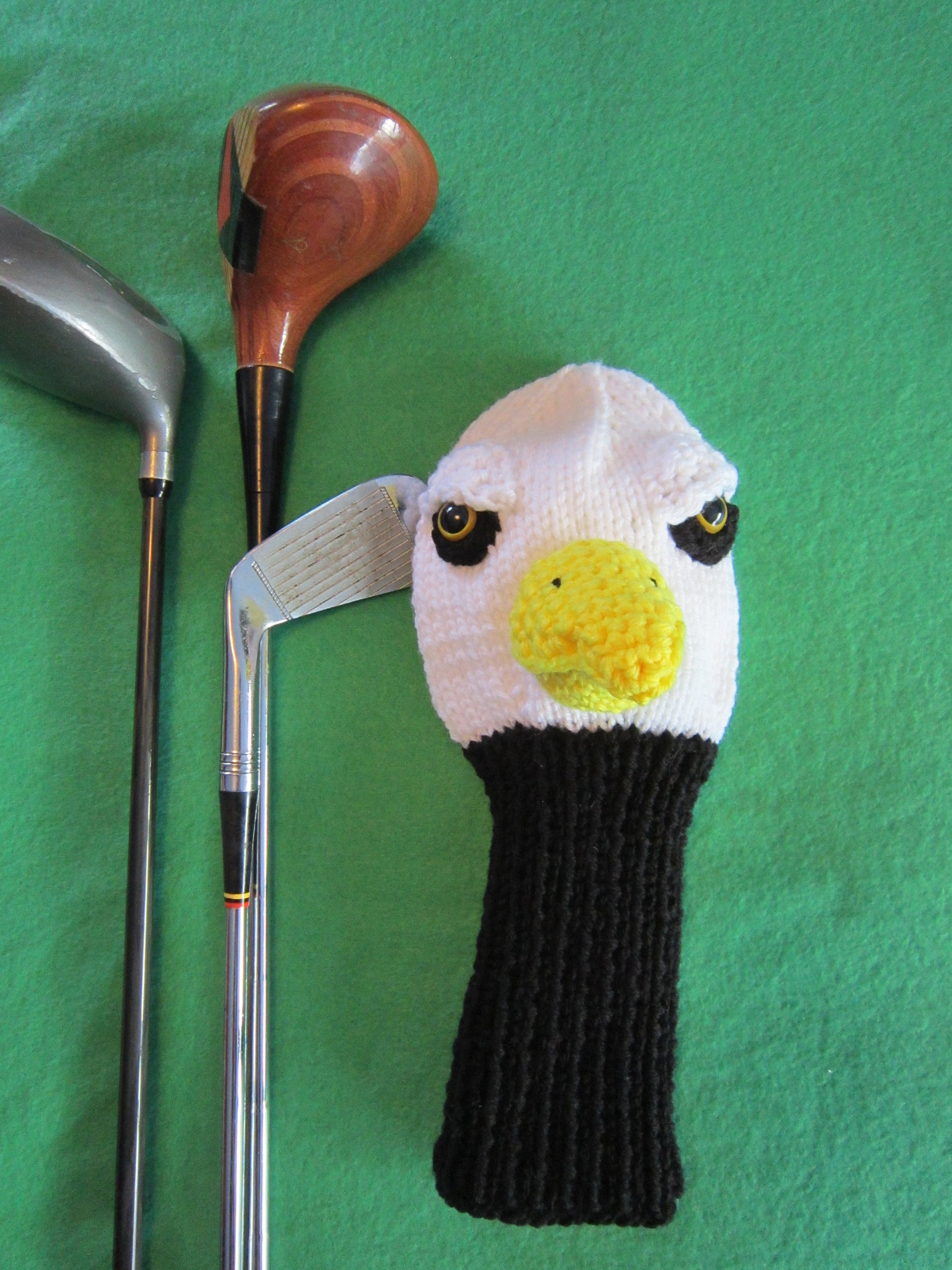 Bald Eagle Hand Knit Bird Golf Club Cover - Etsy