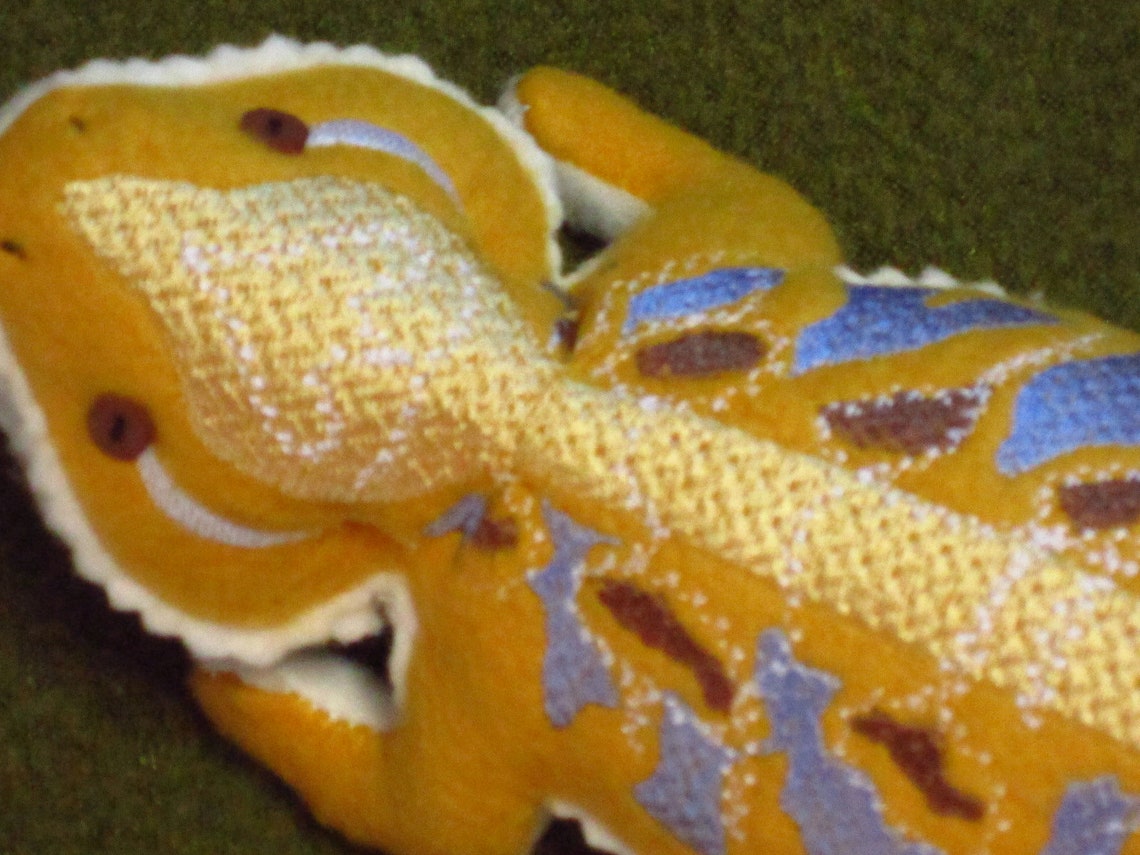 Citrus Very Detailed Stuffed Bearded Dragon Softy Low - Etsy