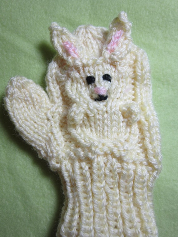 Mitten pattern pdf Knitted Bunny Mittens. 3 sizes for | Etsy