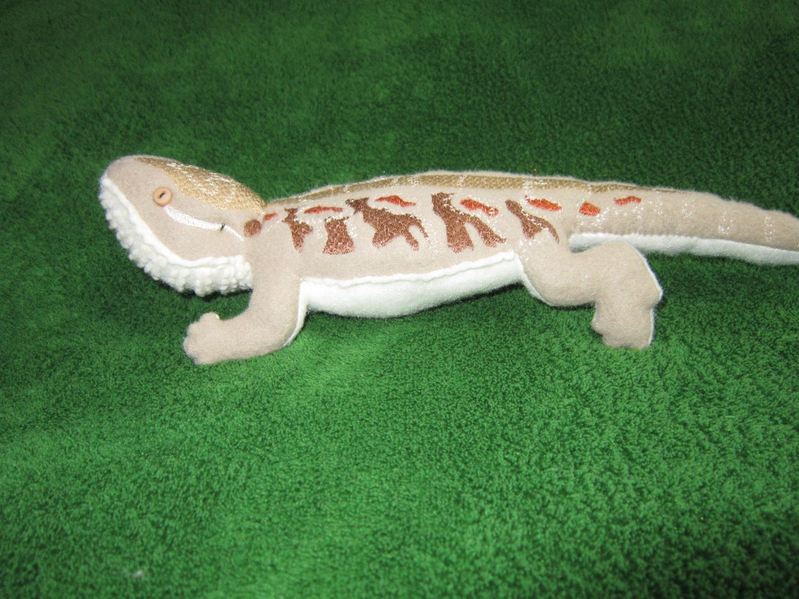 Tan Very Detailed Stuffed Bearded Dragon Softy Low | Etsy