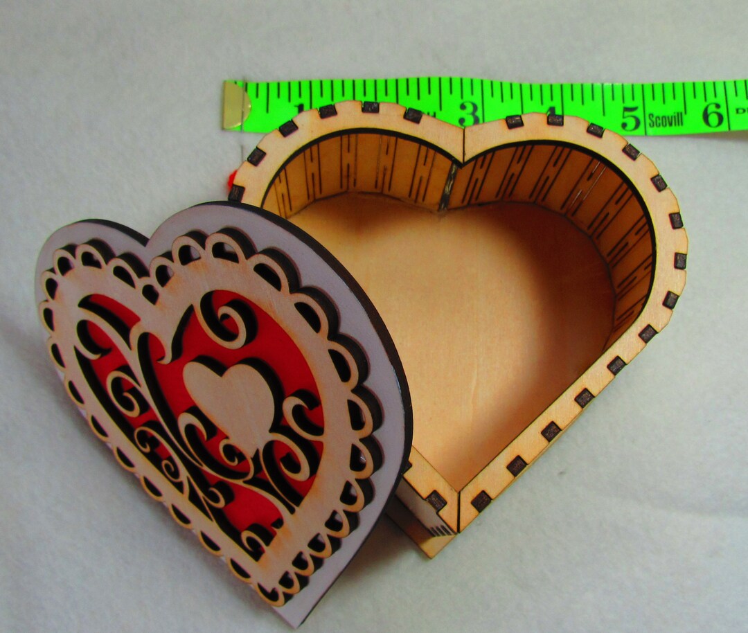 Heart Valentines Day Gift, Candy, Jewelry Box, Balsa Wood - Etsy