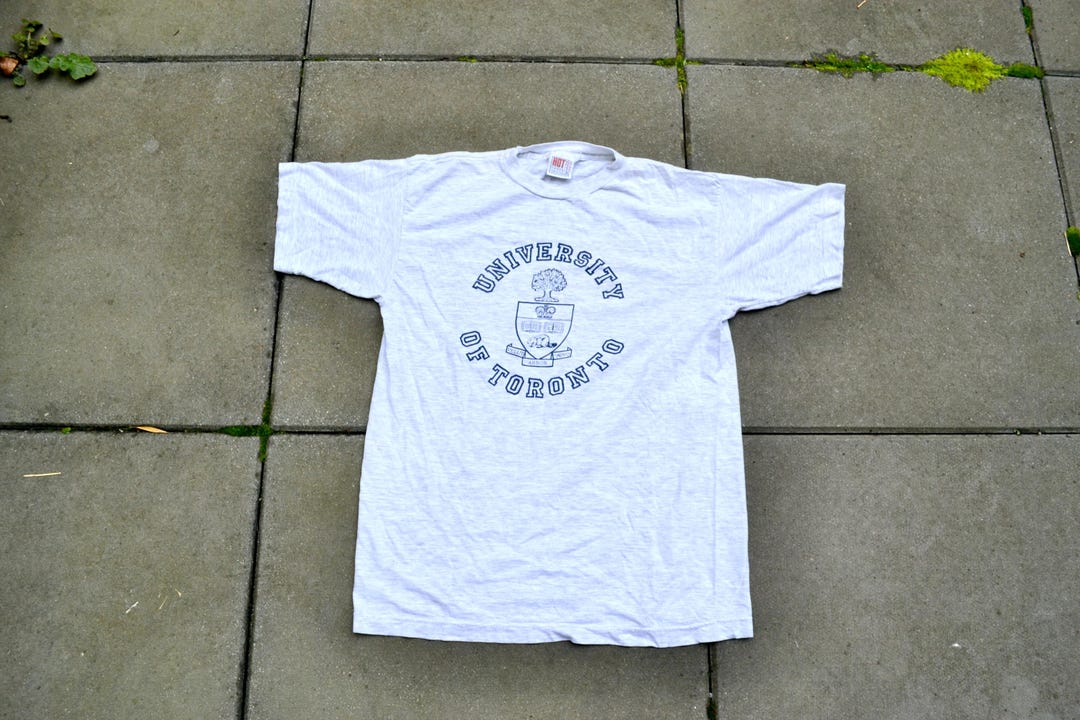 90s University of Toronto Tee // Vintage Heather Grey U of T Collegiate ...