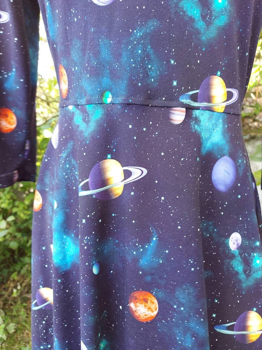 Skater dress. Planets space galaxy dress. Alternative print | Etsy